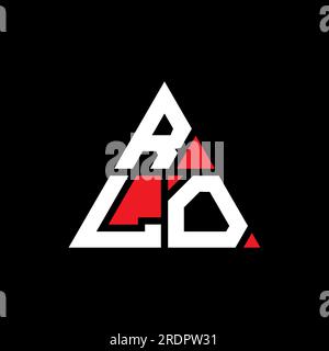 RLO triangle letter logo design with triangle shape. RLO triangle logo ...