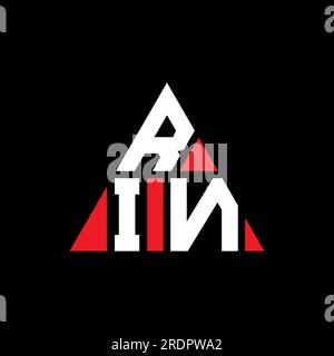 RIN triangle letter logo design with triangle shape. RIN triangle logo ...