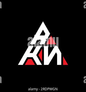 RKN triangle letter logo design with triangle shape. RKN triangle logo ...