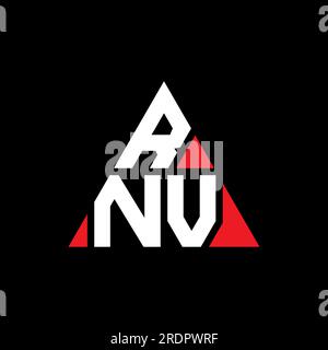 RNV triangle letter logo design with triangle shape. RNV triangle logo ...