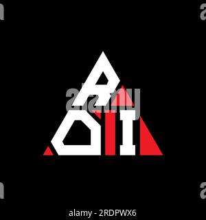 ROI triangle letter logo design with triangle shape. ROI triangle logo ...