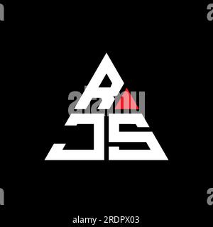 RJS triangle letter logo design with triangle shape. RJS triangle logo ...