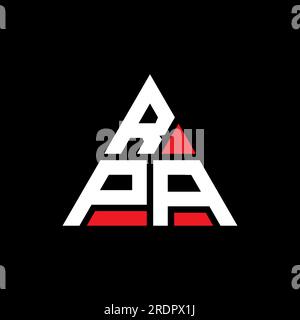 RPA triangle letter logo design with triangle shape. RPA triangle logo ...