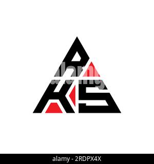 RKS triangle letter logo design with triangle shape. RKS triangle logo ...