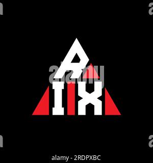 RIX triangle letter logo design with triangle shape. RIX triangle logo ...