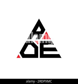 ROE triangle letter logo design with triangle shape. ROE triangle logo ...