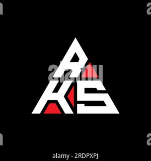 RKS triangle letter logo design with triangle shape. RKS triangle logo ...