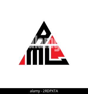 RML triangle letter logo design with triangle shape. RML triangle logo ...