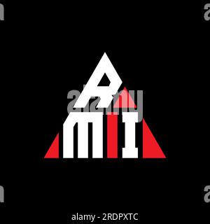 RMI triangle letter logo design with triangle shape. RMI triangle logo ...