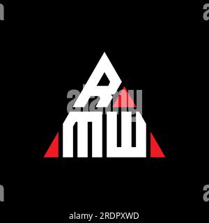RMW triangle letter logo design with triangle shape. RMW triangle logo ...