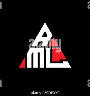 RML triangle letter logo design with triangle shape. RML triangle logo ...