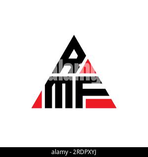 RMF triangle letter logo design with triangle shape. RMF triangle logo ...