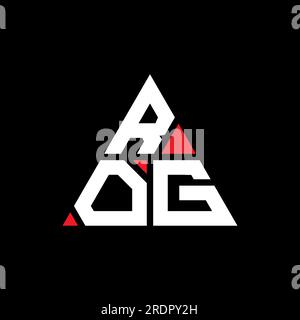 ROG triangle letter logo design with triangle shape. ROG triangle logo ...