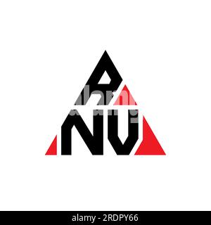 RNV triangle letter logo design with triangle shape. RNV triangle logo ...