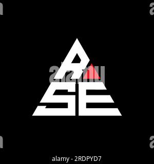 RSE triangle letter logo design with triangle shape. RSE triangle logo ...