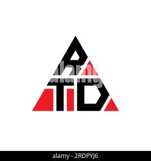 RTD triangle letter logo design with triangle shape. RTD triangle logo ...