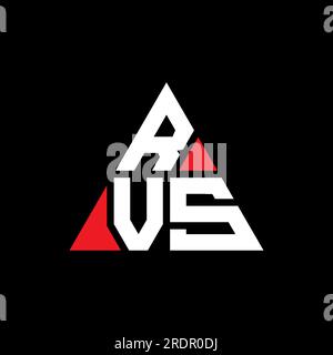 RVS triangle letter logo design with triangle shape. RVS triangle logo ...