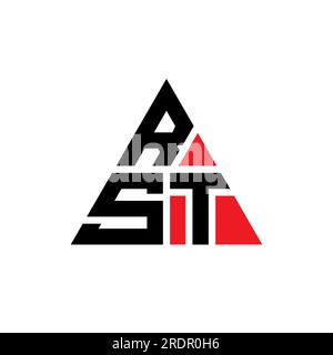 RST triangle letter logo design with triangle shape. RST triangle logo ...