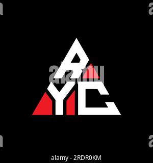 RYC letter logo design with polygon shape. RYC polygon and cube shape ...