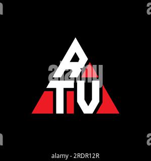 RTV triangle letter logo design with triangle shape. RTV triangle logo ...