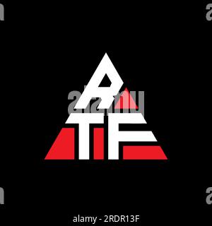 RTF triangle letter logo design with triangle shape. RTF triangle logo ...