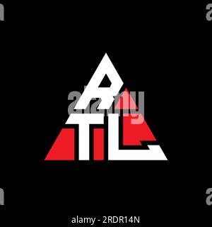 RTL triangle letter logo design with triangle shape. RTL triangle logo ...