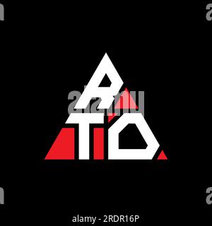RTO triangle letter logo design with triangle shape. RTO triangle logo ...