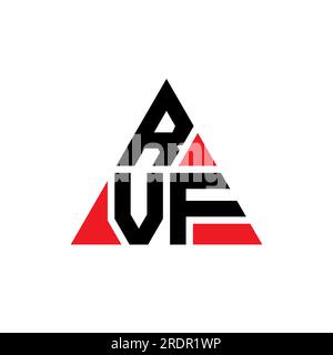 RVF triangle letter logo design with triangle shape. RVF triangle logo ...