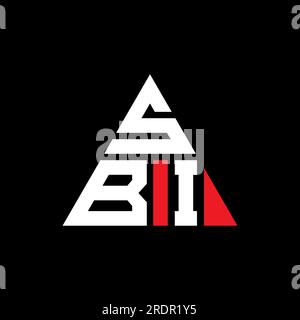 SBI triangle letter logo design with triangle shape. SBI triangle logo ...
