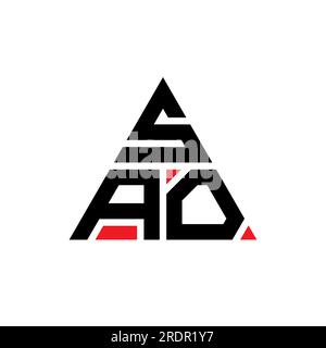 SAO triangle letter logo design with triangle shape. SAO triangle logo ...
