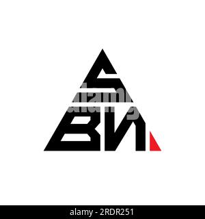 SBN triangle letter logo design with triangle shape. SBN triangle logo ...