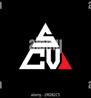 SCV triangle letter logo design with triangle shape. SCV triangle logo ...