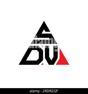 SDV triangle letter logo design with triangle shape. SDV triangle logo ...