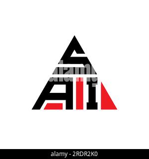 SAI triangle letter logo design with triangle shape. SAI triangle logo ...