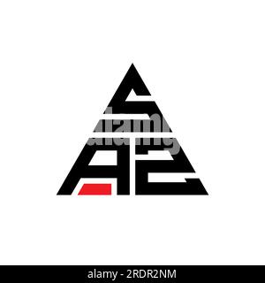 SAZ triangle letter logo design with triangle shape. SAZ triangle logo ...