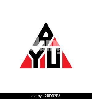RYU triangle letter logo design with triangle shape. RYU triangle logo ...
