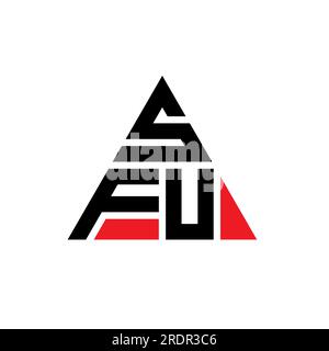 SFU triangle letter logo design with triangle shape. SFU triangle logo ...