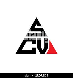 SCV triangle letter logo design with triangle shape. SCV triangle logo ...