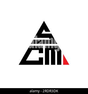 SCM letter logo design with polygon shape. SCM polygon and cube shape ...