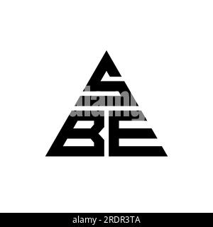 SBE triangle letter logo design with triangle shape. SBE triangle logo ...