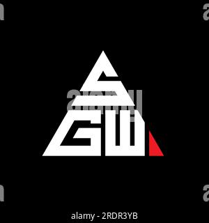 SGW triangle letter logo design with triangle shape. SGW triangle logo ...