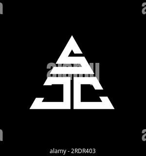 SJC triangle letter logo design with triangle shape. SJC triangle logo ...