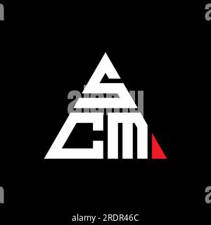 SCM letter logo design with polygon shape. SCM polygon and cube shape ...