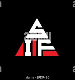SIF triangle letter logo design with triangle shape. SIF triangle logo ...
