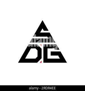 SDG triangle letter logo design with triangle shape. SDG triangle logo ...