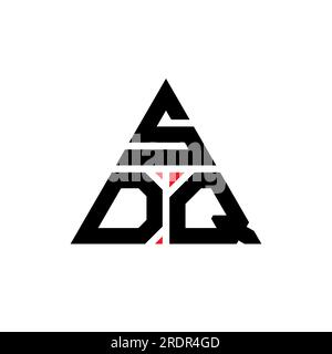 SDQ triangle letter logo design with triangle shape. SDQ triangle logo ...