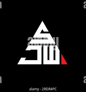 SJW triangle letter logo design with triangle shape. SJW triangle logo ...
