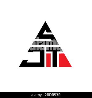SJT triangle letter logo design with triangle shape. SJT triangle logo ...