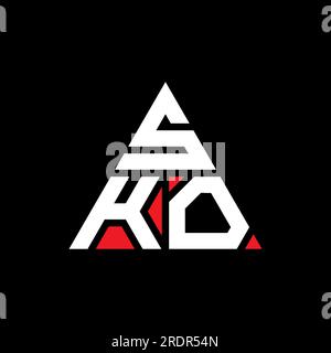 SKO triangle letter logo design with triangle shape. SKO triangle logo ...