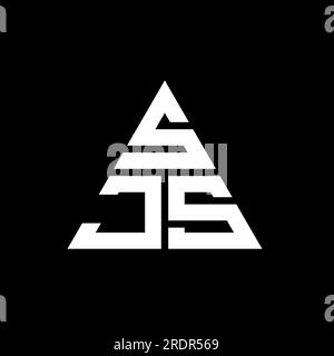 SJS triangle letter logo design with triangle shape. SJS triangle logo ...